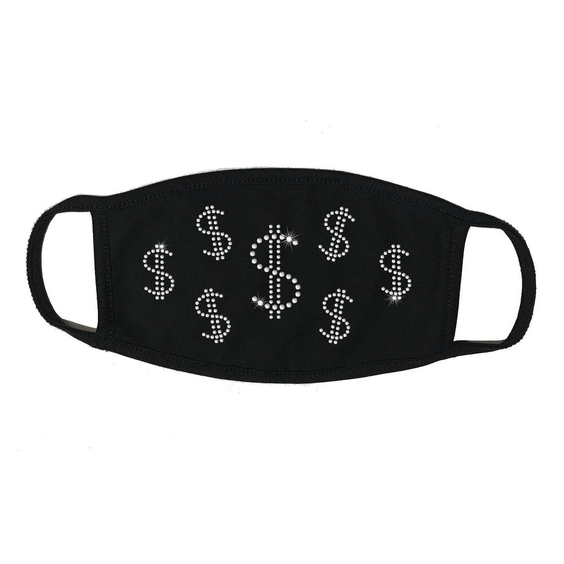 Rhinestone Embellished Black Face Mask with Money Mask – Rhinestone ...